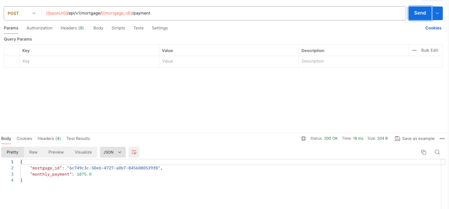 Pytest API Testing Postman Calculate New Monthly Payment