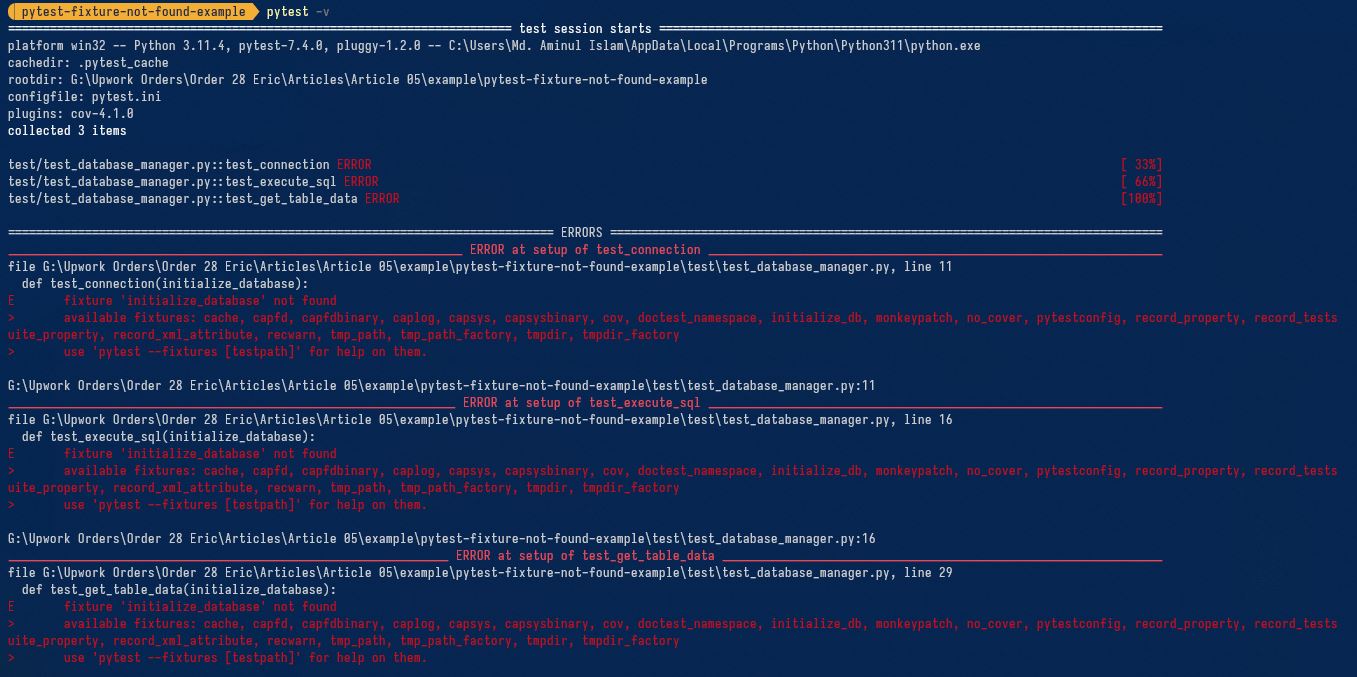 5 Simple Techniques To Resolve The Pytest Fixture Not Found Error Pytest With Eric